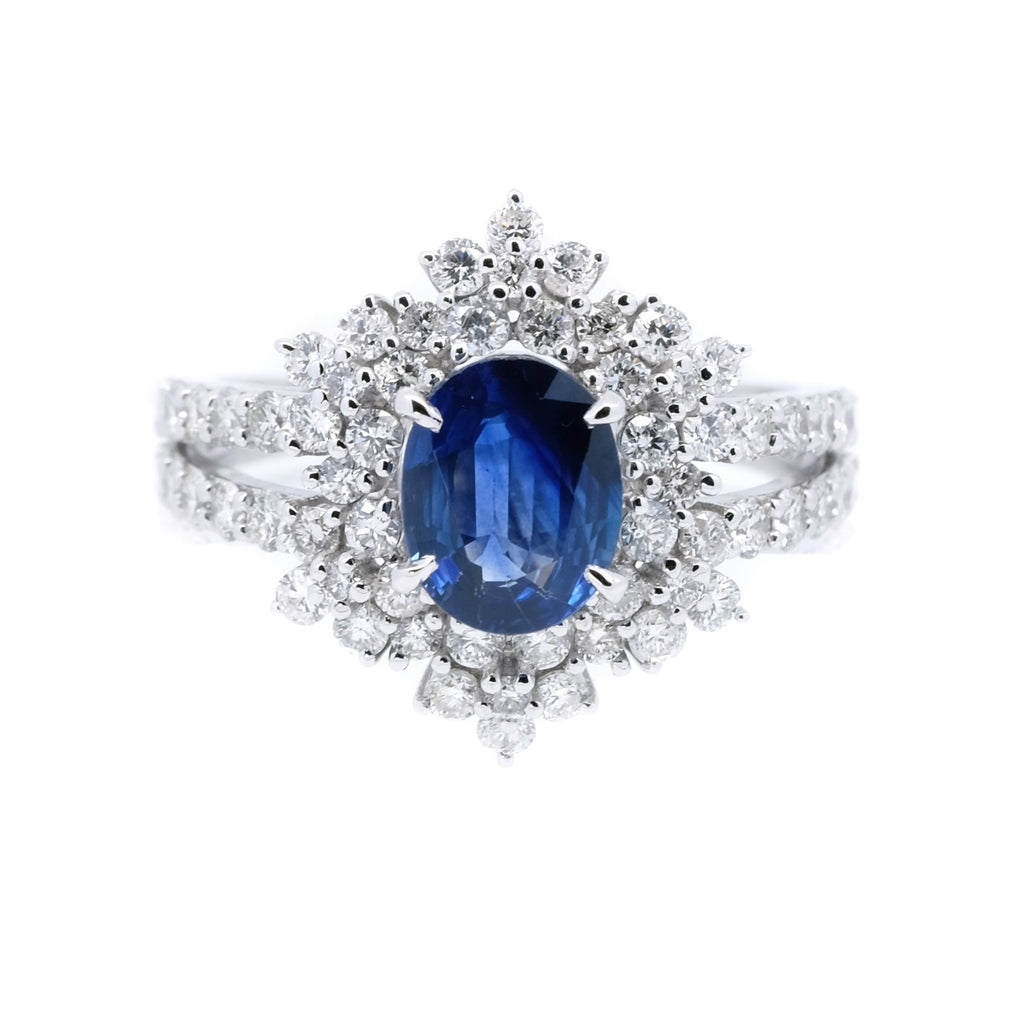 Snowflake Sapphire & Diamond Ring – Johnny Jewelry