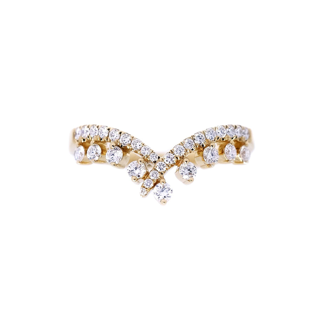 Tiara Diamond V Shaped Band – Johnny Jewelry