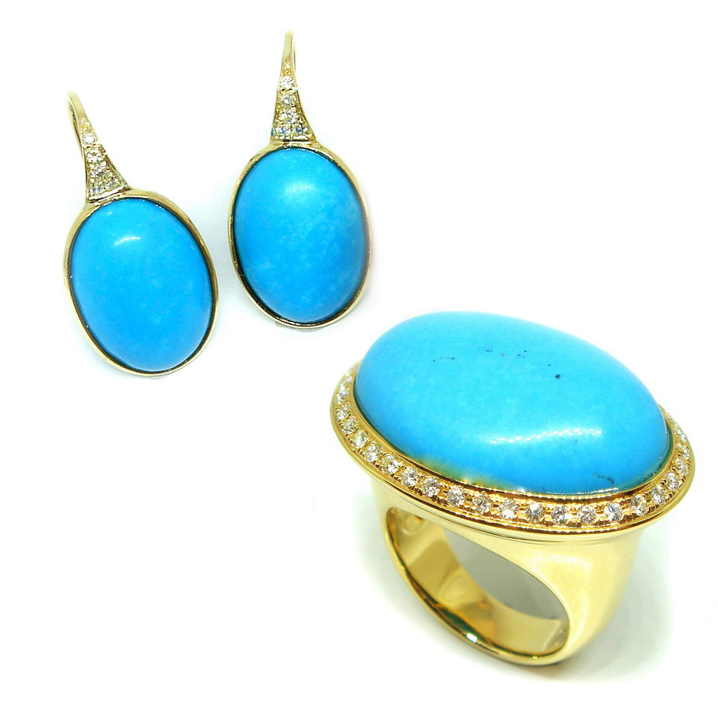Turquoise & Diamond Set – Johnny Jewelry